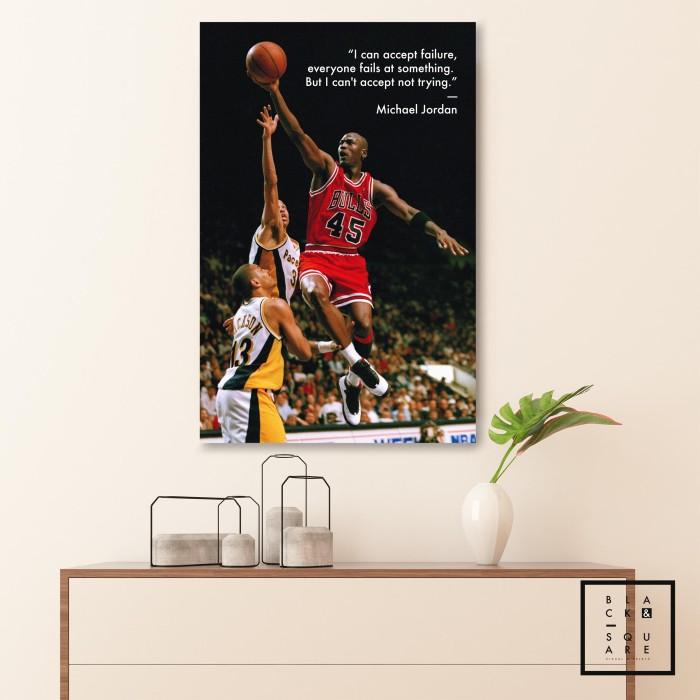 Jual Poster Kayu Premium - Poster Michael Jordan Quotes - 40x60cm ...