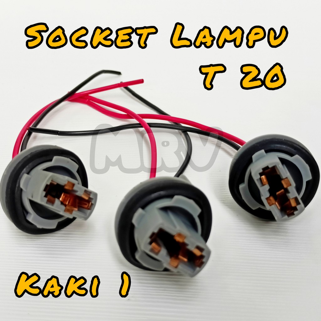 Jual Fitting Socket Lampu T20 Kaki 1 / Soket Lampu Sein | Shopee Indonesia