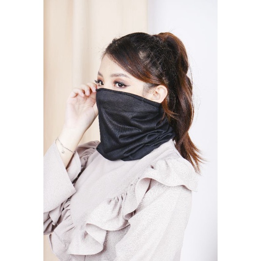 Jual BAFF MASKER BAF HITAM POLOS BANDANA BUFF TEBAL TANPA SAMBUNGAN ...