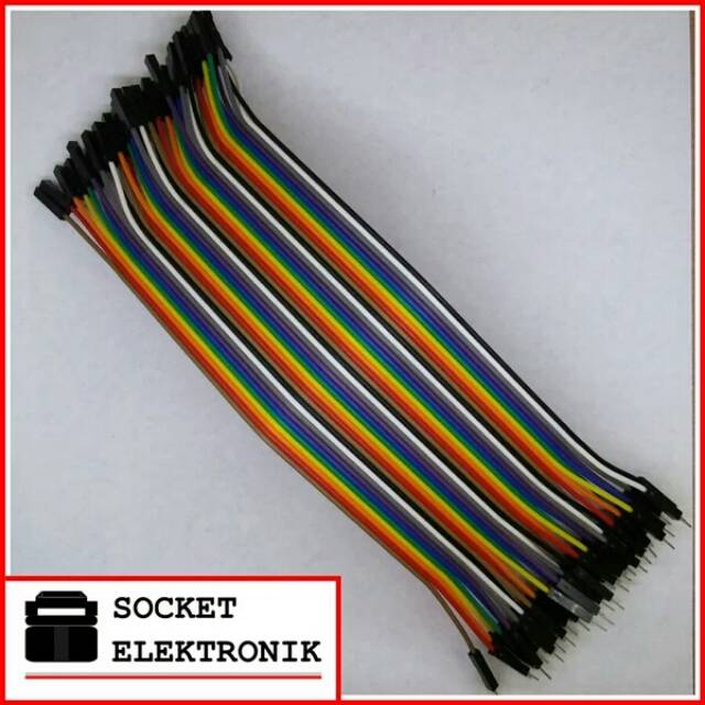 Jual Kabel Jumper Male to Female 20 cm Kabel Jemper 20 cm 40 pcs ...