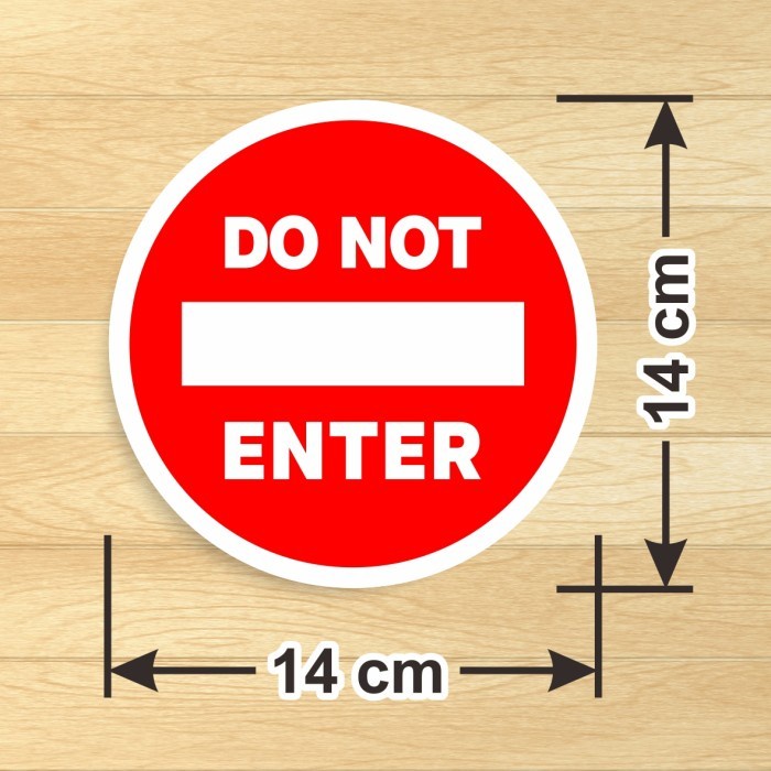 Jual Stiker Vinyl Sign Verboden Sticker Dilarang Masuk Do Not Enter 14 ...