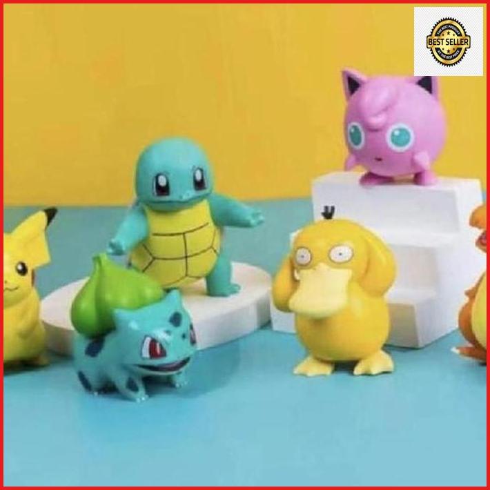 Jual Pokemon Pikachu Charmender Bulbasaur Figure Set 6 | Shopee Indonesia
