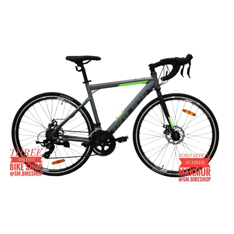 Jual SEPEDA BALAP ROAD BIKE ELEMENT POLICE TORONTO 700c 16 SPEED DARK GREY GREEN | Shopee Indonesia