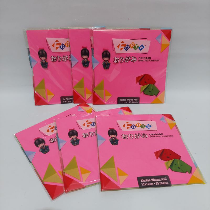 Jual [FaFi] SATU PACK ( 25 LEMBAR ) ORIGAMI KERTAS LIPAT DUA SISI FORTE ...