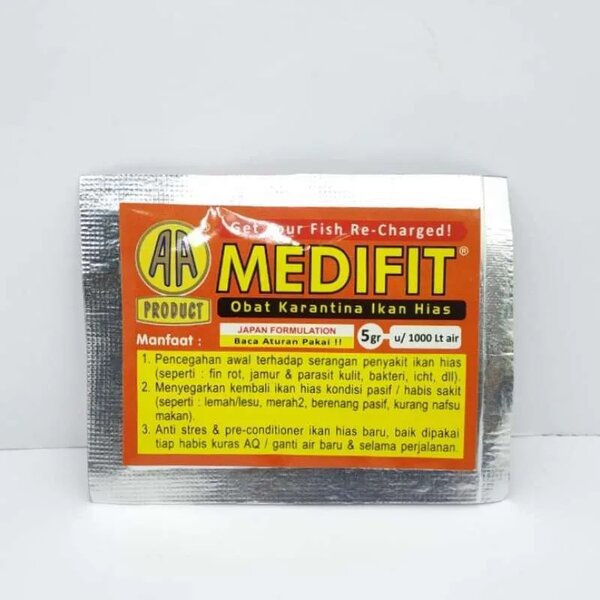 Jual Akari Medifit Obat Karantina Ikan Fin Rot Jamur Parasit Stres Koi ...