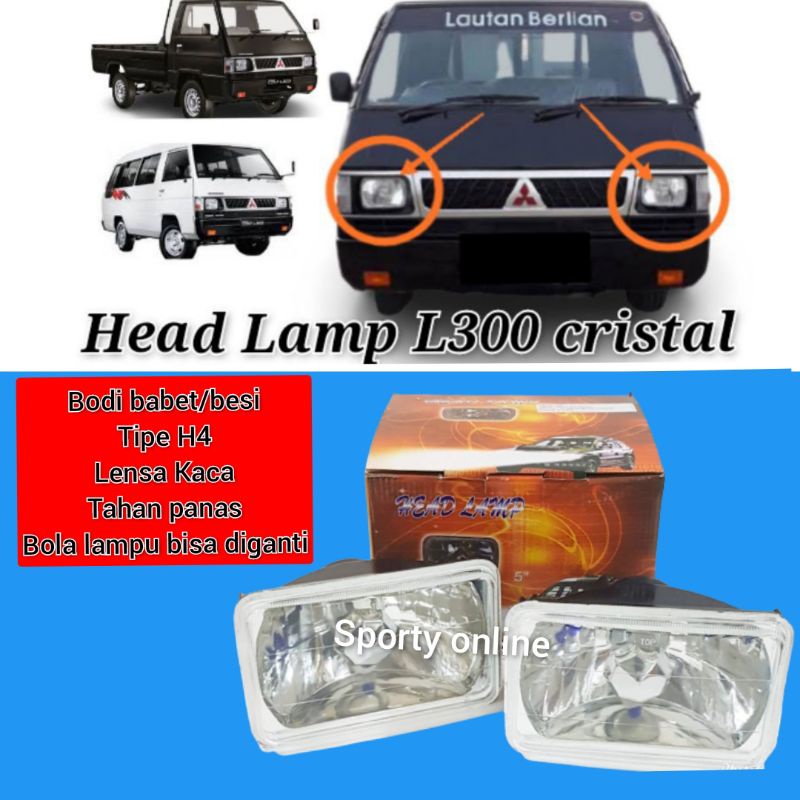 Jual Head lamp lampu besar L300 cristal | Shopee Indonesia