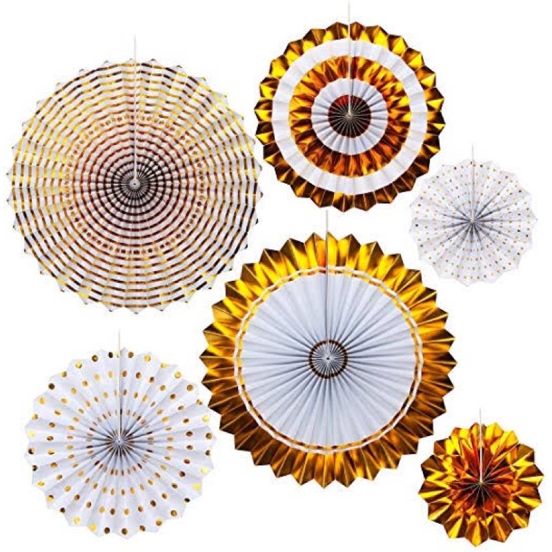 Jual Paper fan rainbow set - paper medalion set - paper fan rainbow set ...