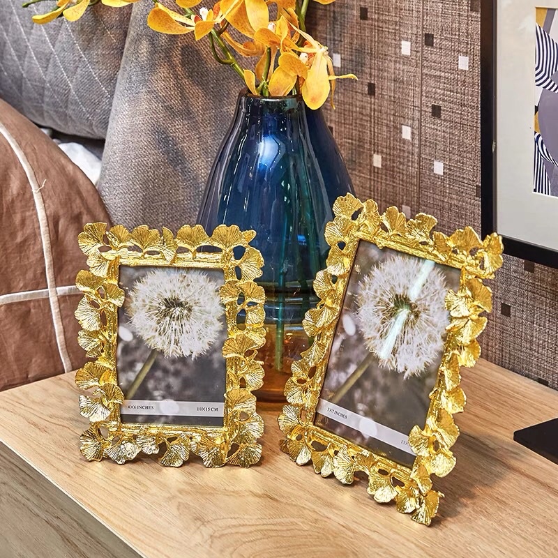 Jual Bingkai Foto daun Ginkgo / Bingkai Foto Gold 6" | Shopee Indonesia