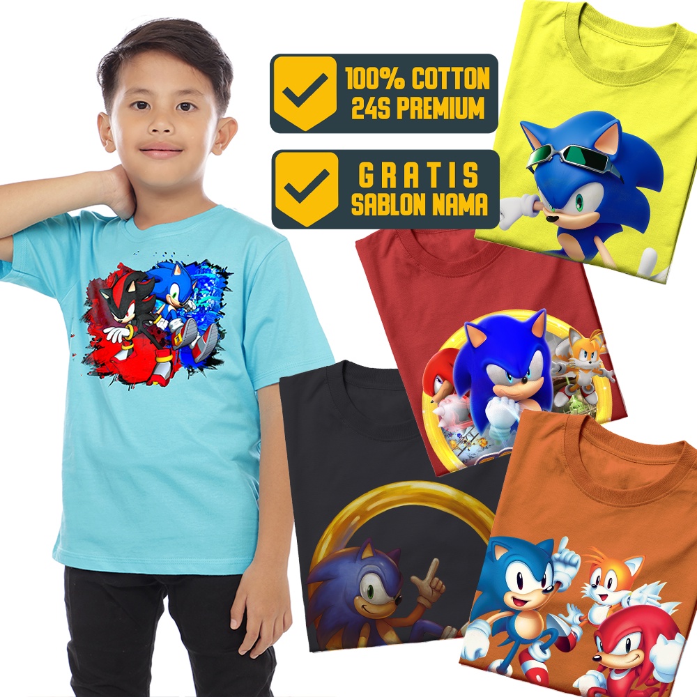 Jual Sonic - Baju Sonic Anak Laki-laki Sablon Nama Ukuran Sampai Dewasa ...
