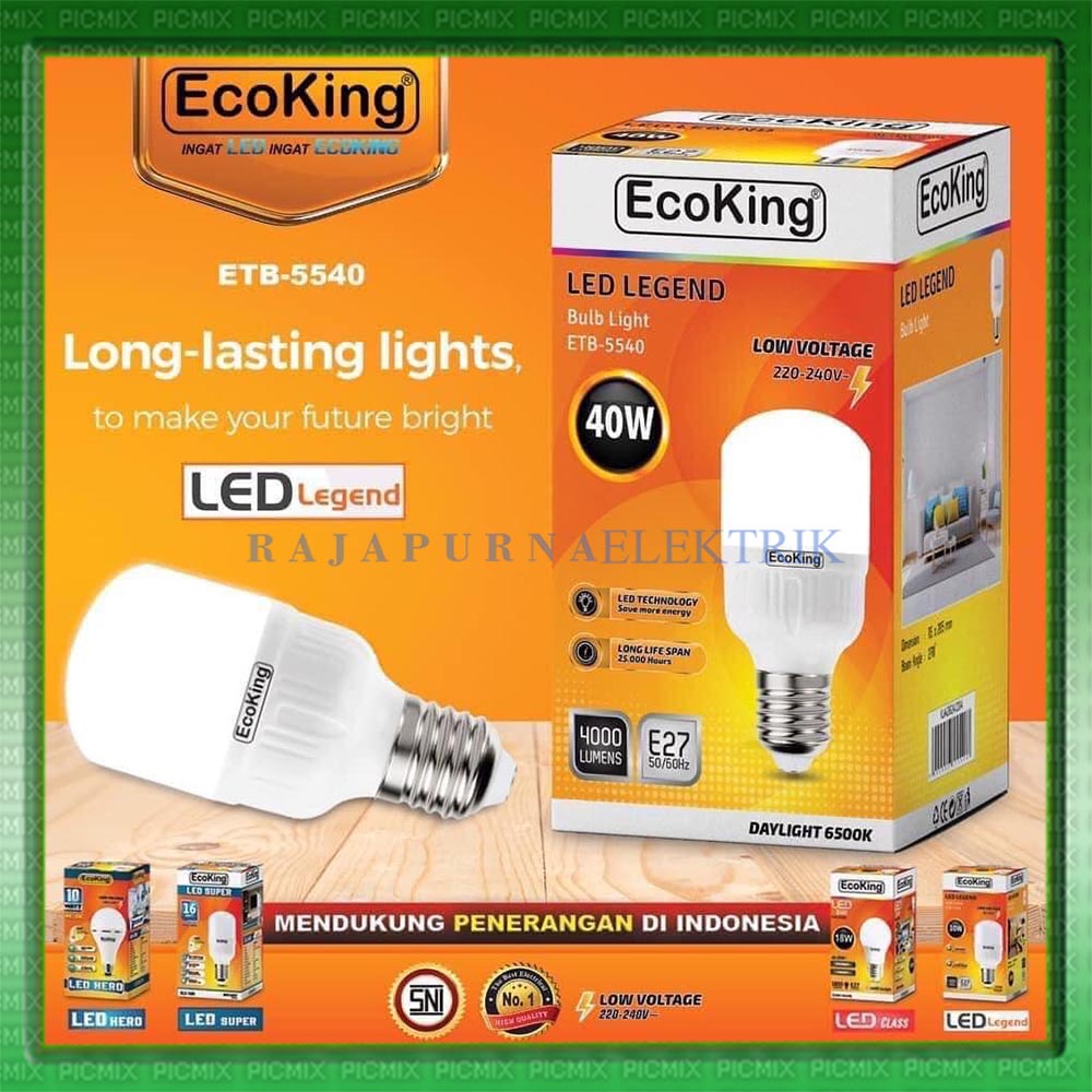 Jual Lampu LED EcoKing LED JUMBO 5W - 50W | Shopee Indonesia