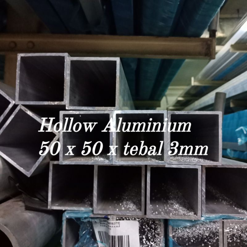 Jual Hollow Aluminium 50 x 50 x tebal 3mm x 1000 / holo alumunium ...