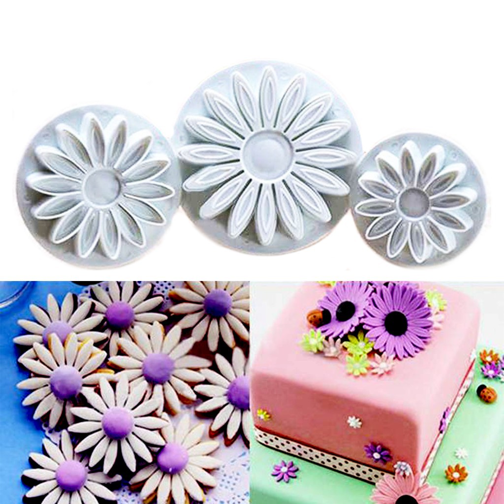 Jual 3Pcs Plunger Bunga Matahari / Sun Flower Plunger /Fondant Mold ...