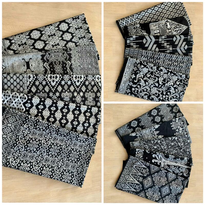 Jual Kain Batik Prada Silver Premium 2 Meter Pekalongan Motif Kekinian ...