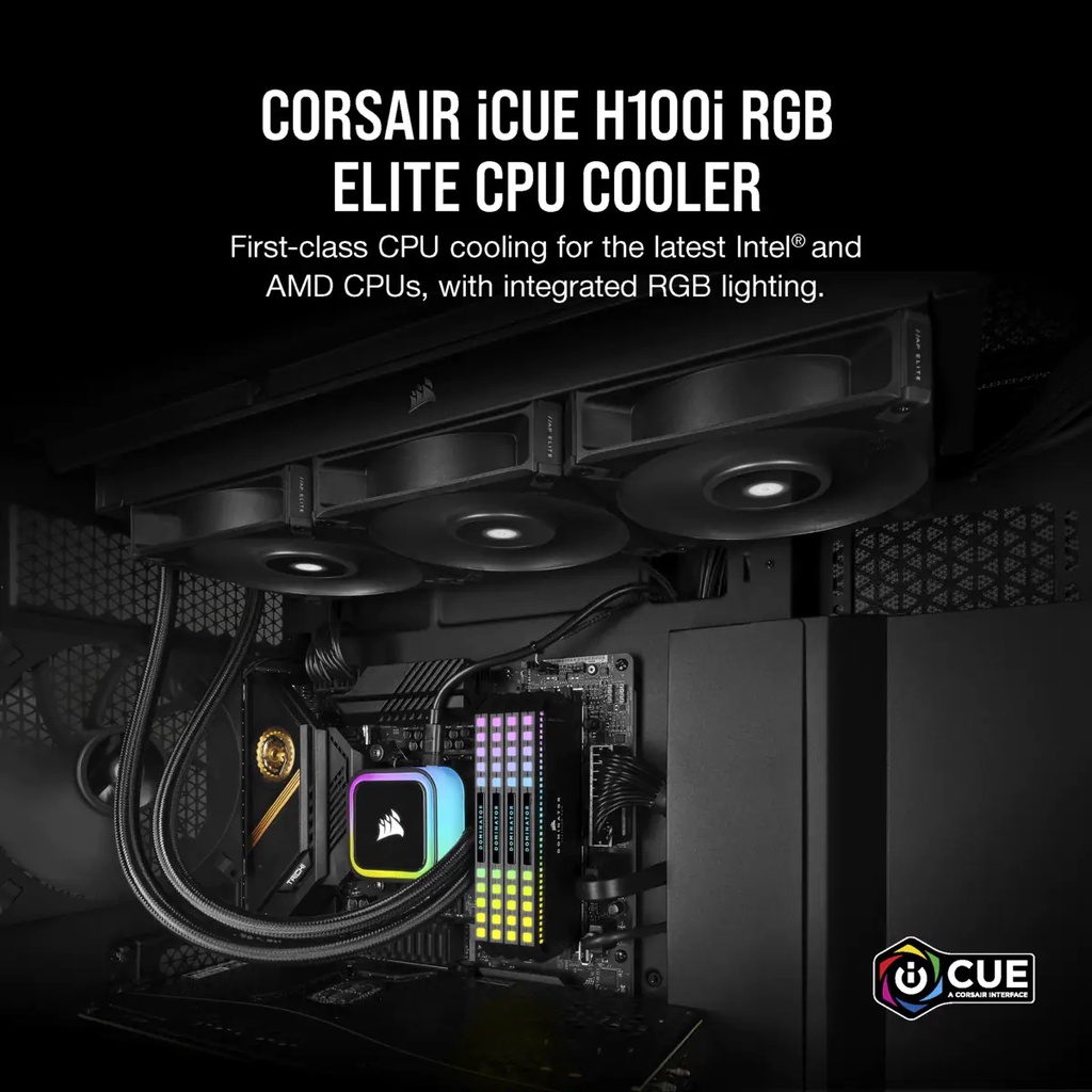 Jual CORSAIR ICUE H100i RGB ELITE 240MM LIQUID AIO WATER CPU COOLER ...