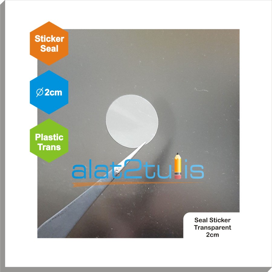 Jual Seal stiker plastik | Sticker transparan | bening bulat | Round ...