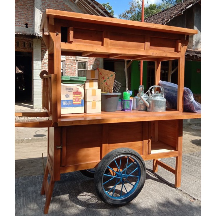 Jual Gerobak angkringan grobak kayu grobak kopi atau robang angkringan ...