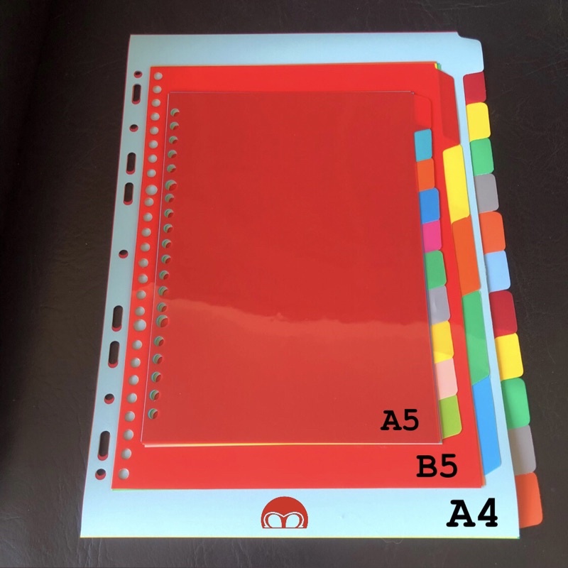 Jual Index Plastik Divider A5, B5 & A4 Pembatas Loose Leaf - Pembatas ...