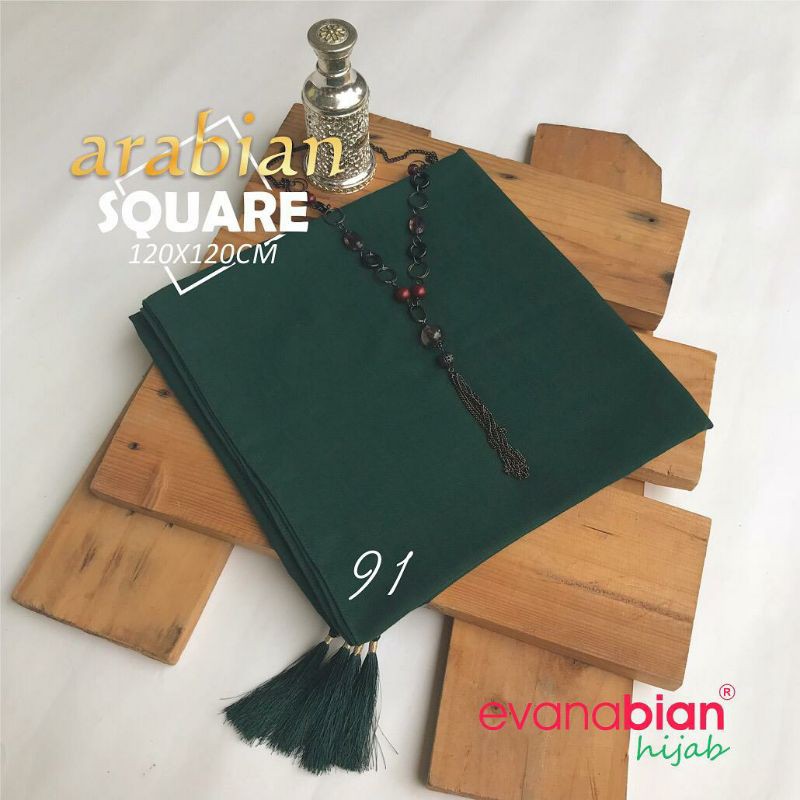 Jual Kerudung Segi Empat, Arabian Square with Tassel Green Bottle ...