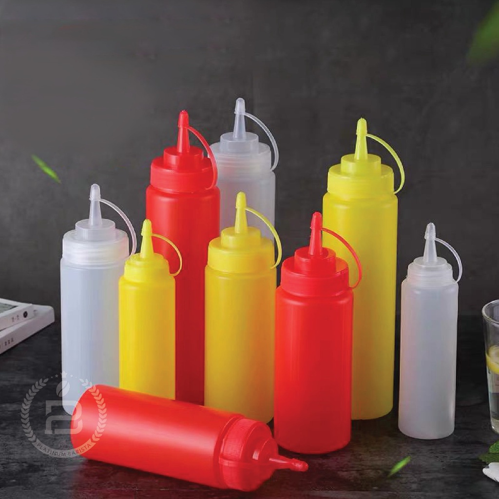 Jual Botol Saos Dengan garis Dispenser Saus Plastik Mayonaise Kecap ...