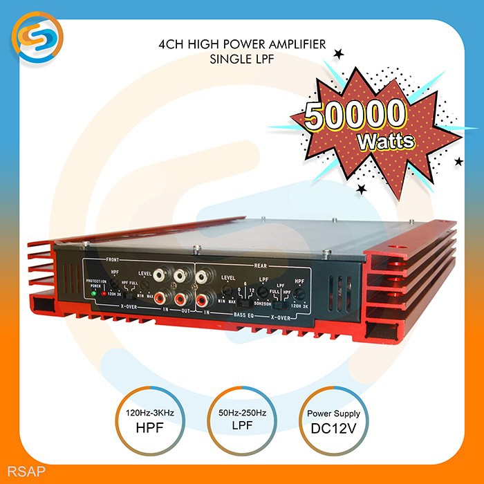 Jual POWER AMPLIFIER 4 CHANNEL CLASS D 50000WATTS RSAP SINGLE LPF | Shopee Indonesia