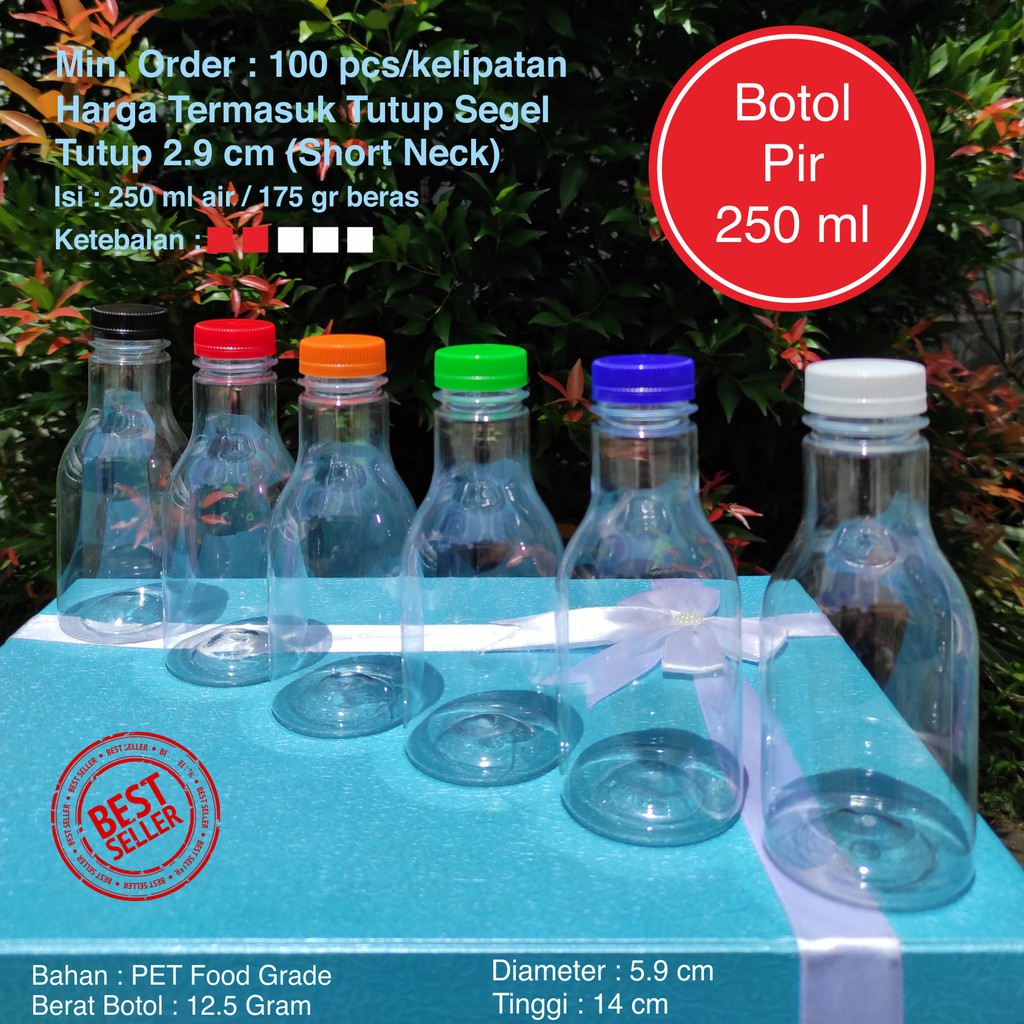 Jual Botol Pir 250ml Botol Plastik 250 ml Botol Pear Botol Cikita Botol ...