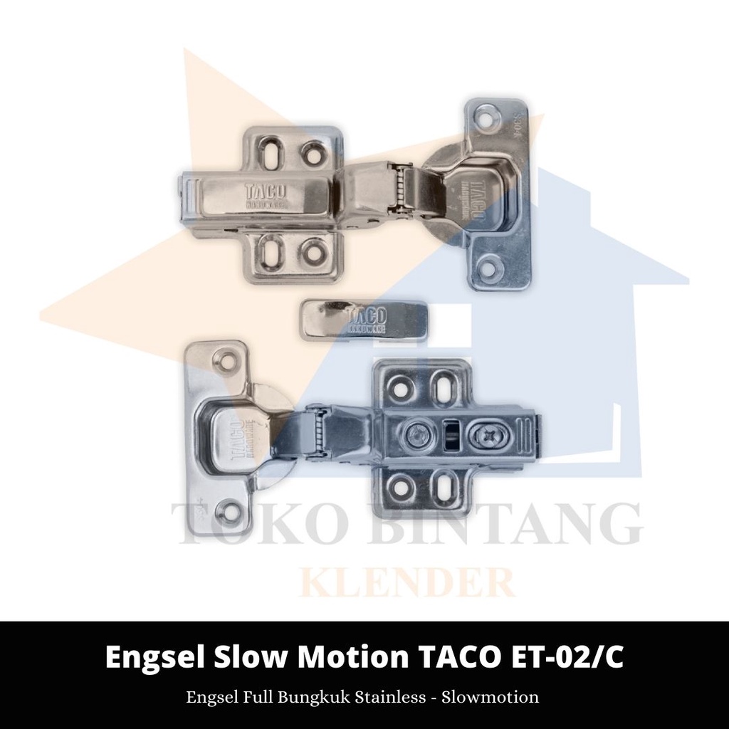 Jual Engsel Full Bungkuk Slow Motion TACO Stainless Steel (pcs ...