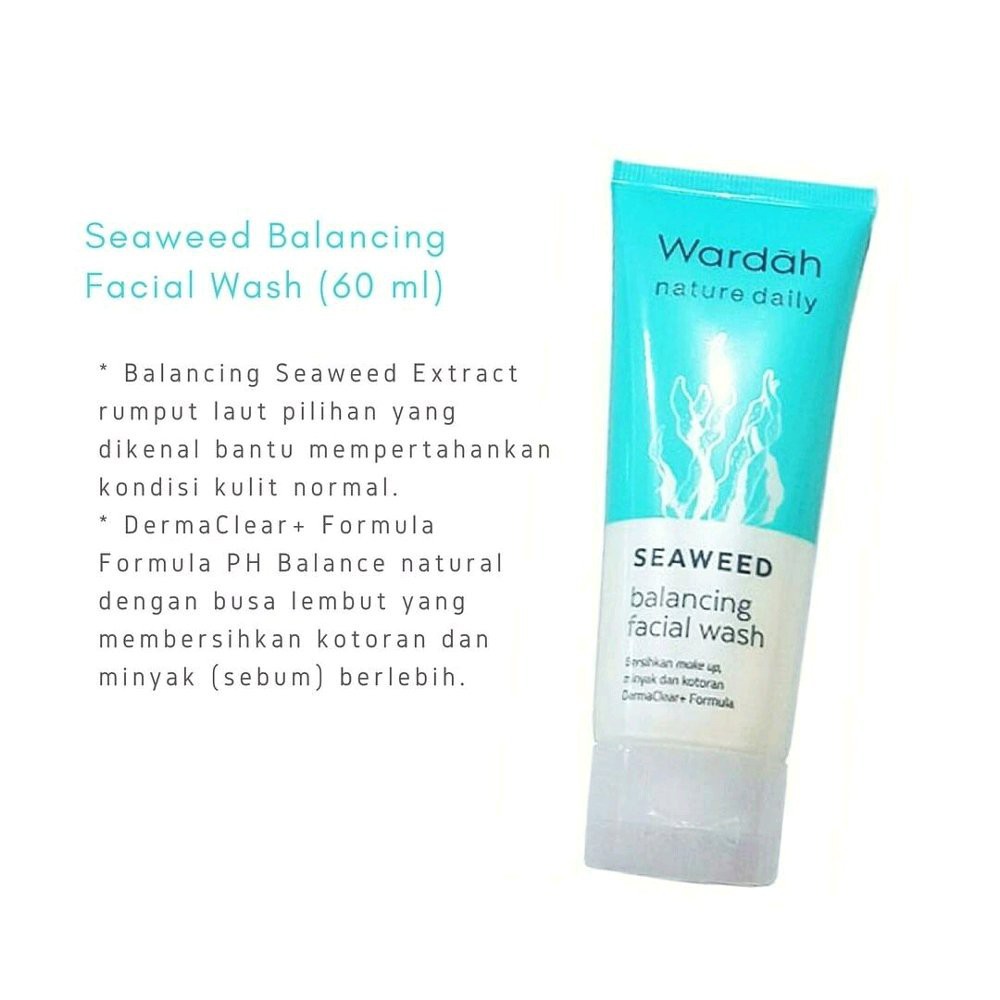 Jual Wardah Seaweed Balancing Facial Scrub 60ml | Shopee Indonesia