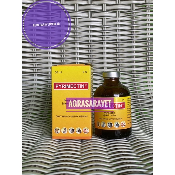 Jual PYRIMECTIN INJEKSI 50 ml - obat cacing gudig scabies gurem hewan ...
