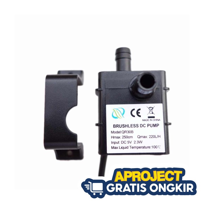 Jual Pompa Air Mini USB Brushless Water Oil Pump Submersible 5V - QR30B ...