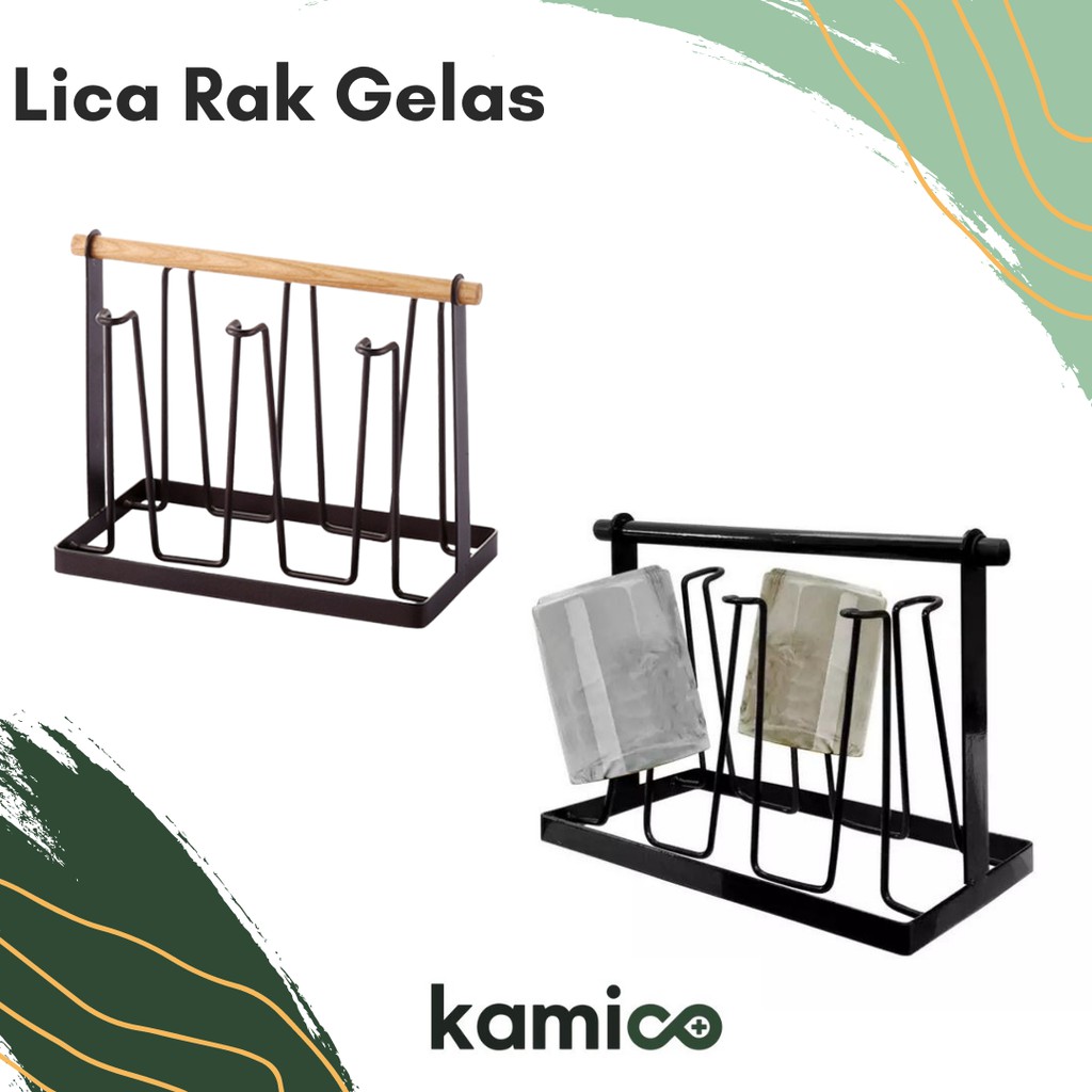 Jual Lica Rak Gelas Organizer Besi / Tempat Cangkir / Rak Dapur ...