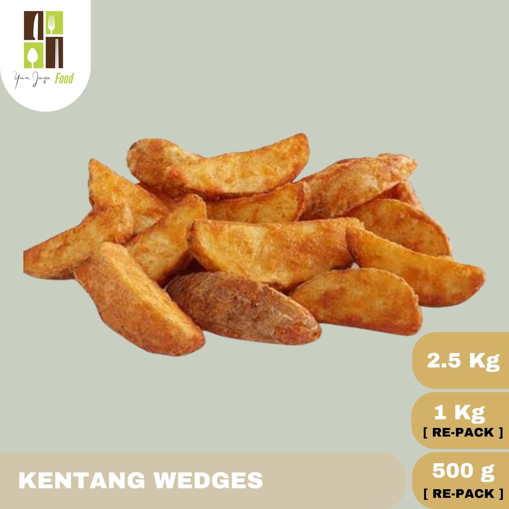 Jual Kentang Wedges Frozen Renyah Enak Bersih & Bagus [Repack 500GR/1KG ...