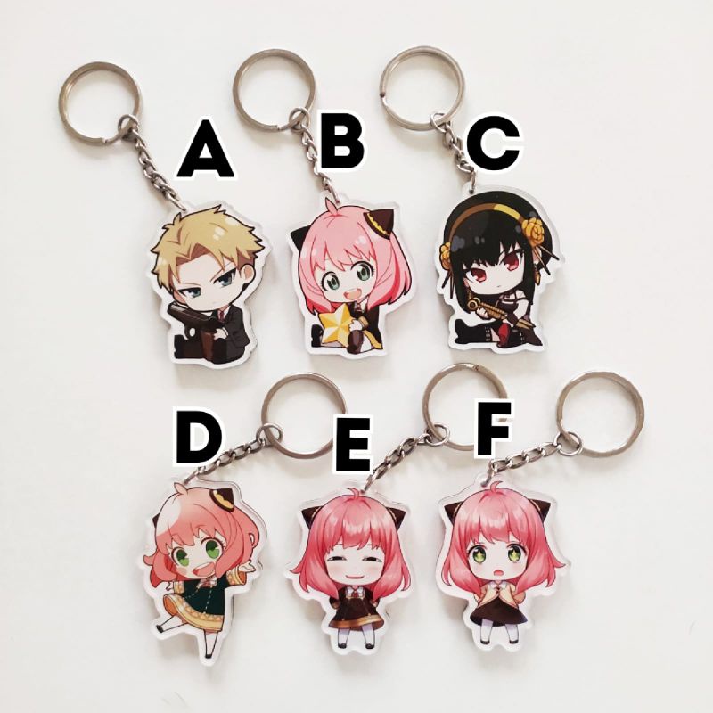 Jual Keychain Anime Spy x Family 2 Loid Yor Anya Forger Gantungan Kunci ...
