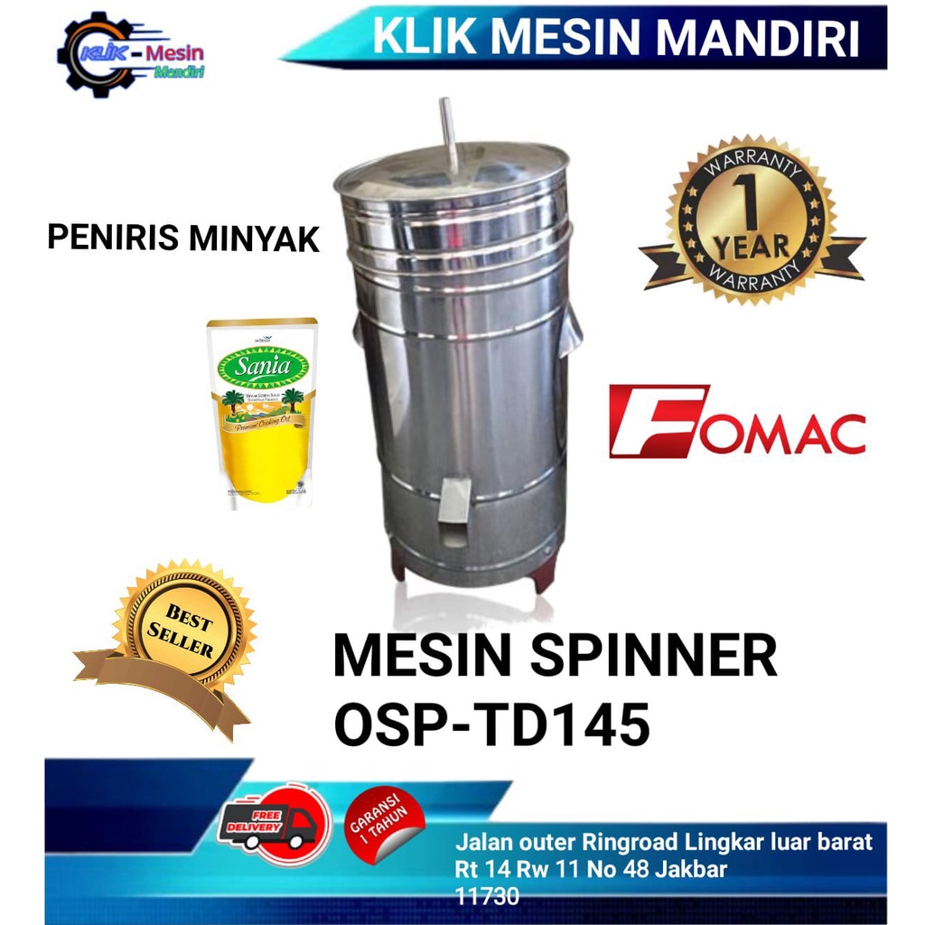 Jual MESIN PENIRIS MINYAK Spinner FOMAC OSP-TD145 | Shopee Indonesia