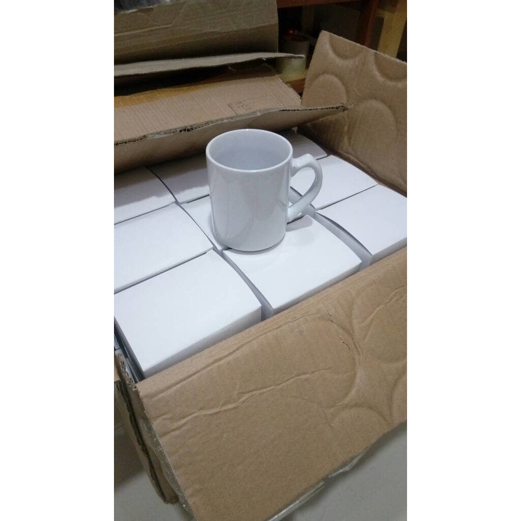 Jual Mug Putih 1 dus+Sablon | Shopee Indonesia