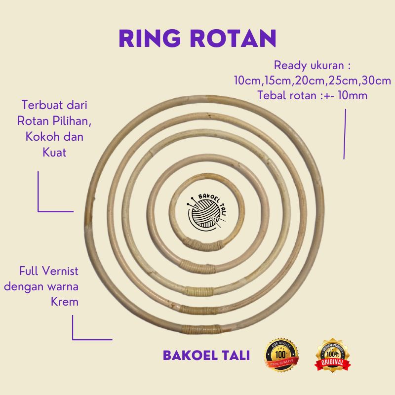 Jual Ring Rotan Makrame D30cm | Shopee Indonesia