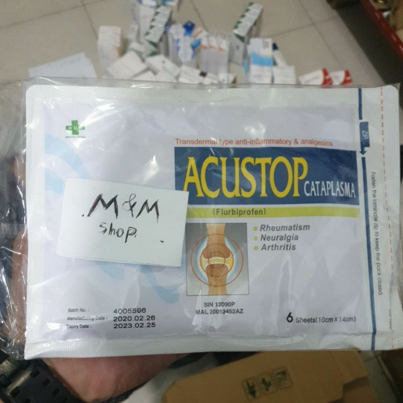 Jual ACUSTOP cataplasma impor malaysia (10cm x 14cm) | Shopee Indonesia