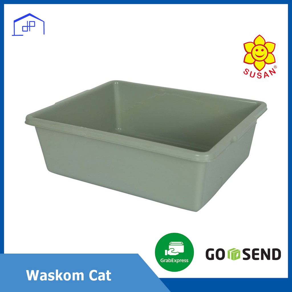 Jual Baskom Plastik Kotak / Litter Box Kucing / Bak Kucing / Waskom Cat ...