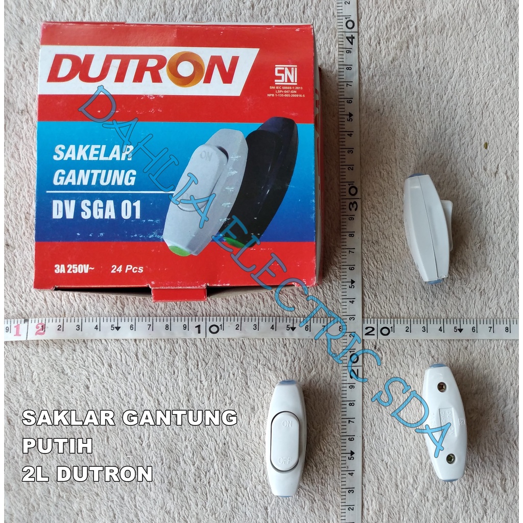 Jual SAKLAR GANTUNG 2 LUBANG DUTRON (PUTIH) | Shopee Indonesia