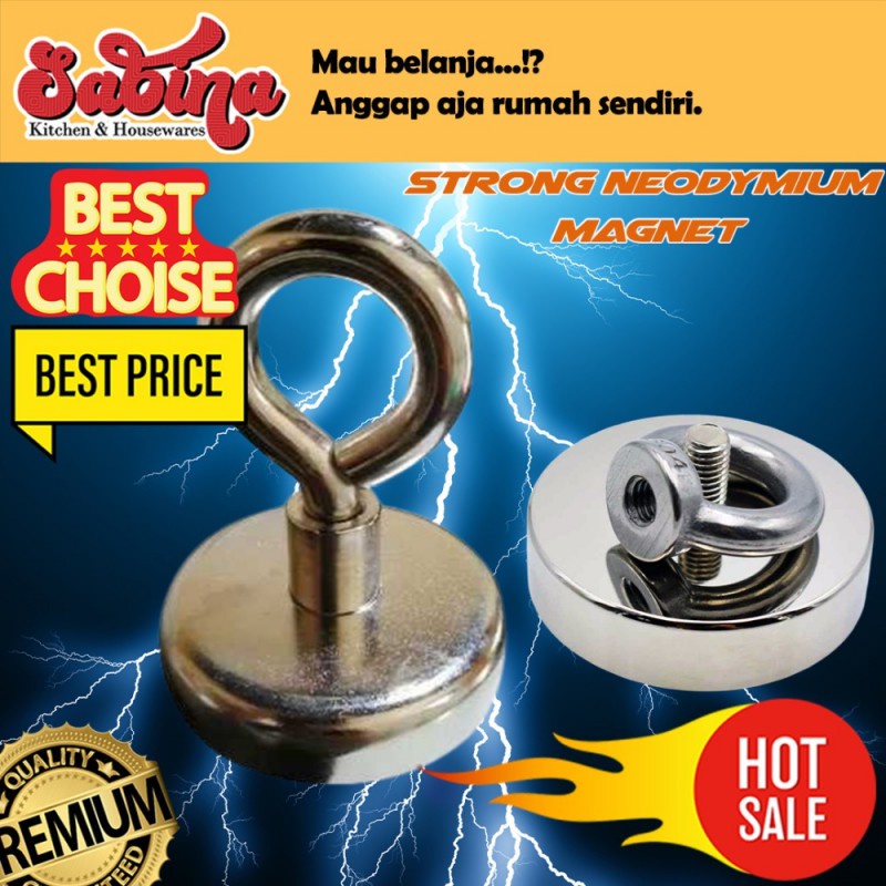 Jual Magnet Kuat Serbaguna Strong Neodymium Magnet Bulat 48mm 50Kg ...