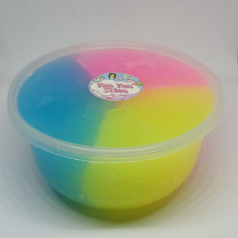 Jual Rainbow Clear Slime 400 Ml/ Slime Jelly/ Slime Wangi/ Slime Lembut ...