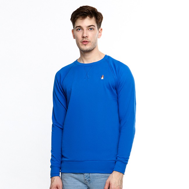 Jual Hush Puppies Sweatshirt Pria Orio Blue | Shopee Indonesia