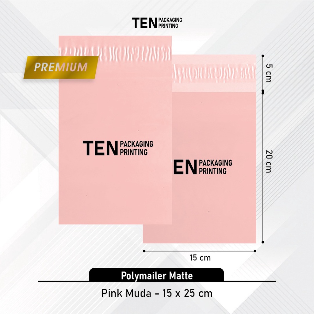 Jual Polymailer 15x25cm Premium Matte + Custom Sablon (Harga per pcs) | Shopee Indonesia