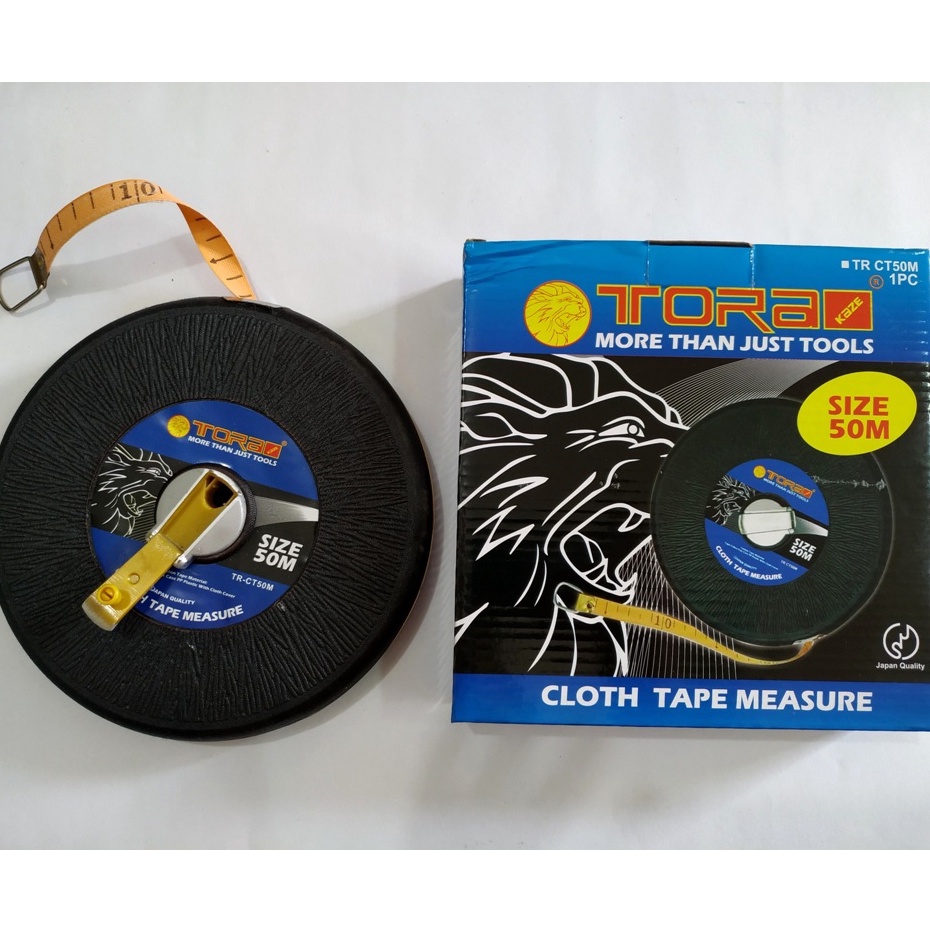 Jual METERAN TANCAP ROLL KAIN BULAT 50M TORA/ CLOTH TAPE MASURE/ALAT ...