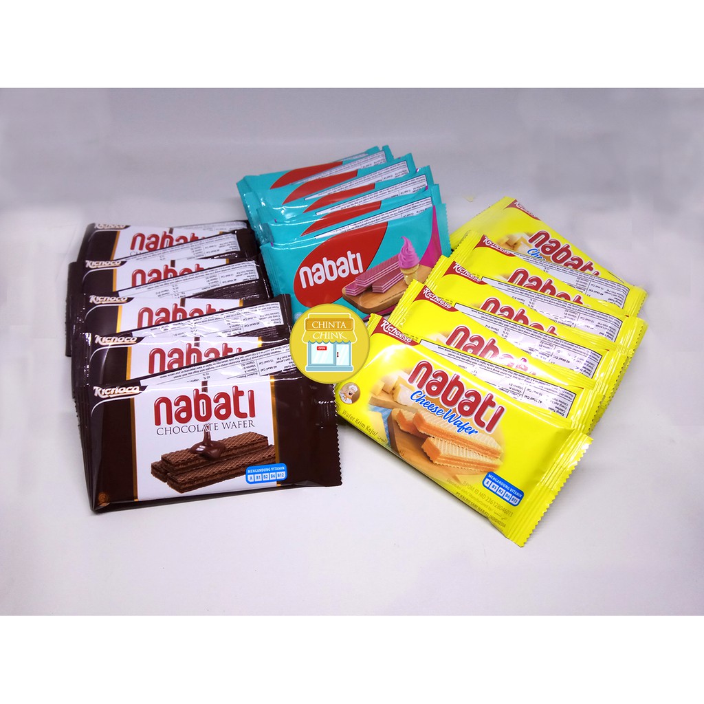 Jual Richeese Nabati Wafer Mini Keju / Coklat Isi 10pcs x 24g | Shopee ...