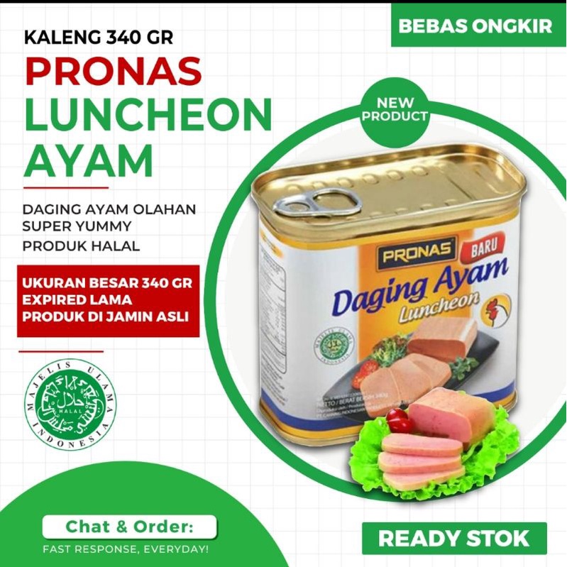 Jual Pronas luncheon Ayam 340gr-expt nov 2024 | Shopee Indonesia
