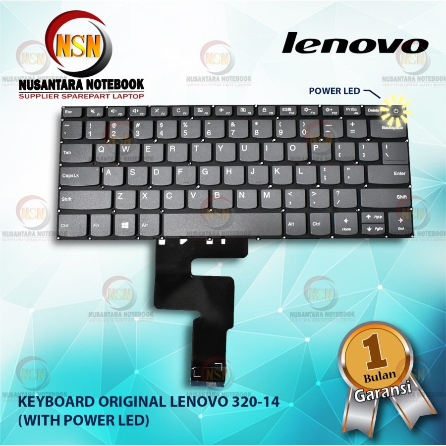 Jual Keyboard Laptop Original Lenovo IdeaPad 320-14 IP320-14 Hitam With ...