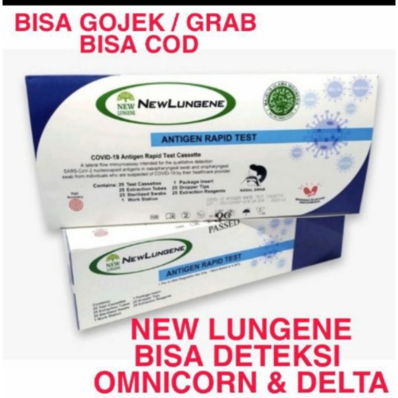 Jual Antigen swab New Lungene 1 kit kemenkes,test hidung,Bisa Omicron ...