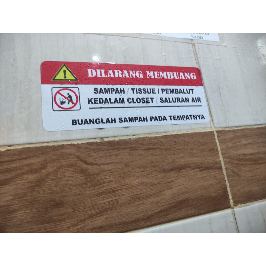 Jual sticker sign dilarang membuang sampah / tissue / pembalut ke dalam ... Jual sticker sign dilarang membuang sampah / tissue / pembalut ke dalam ...