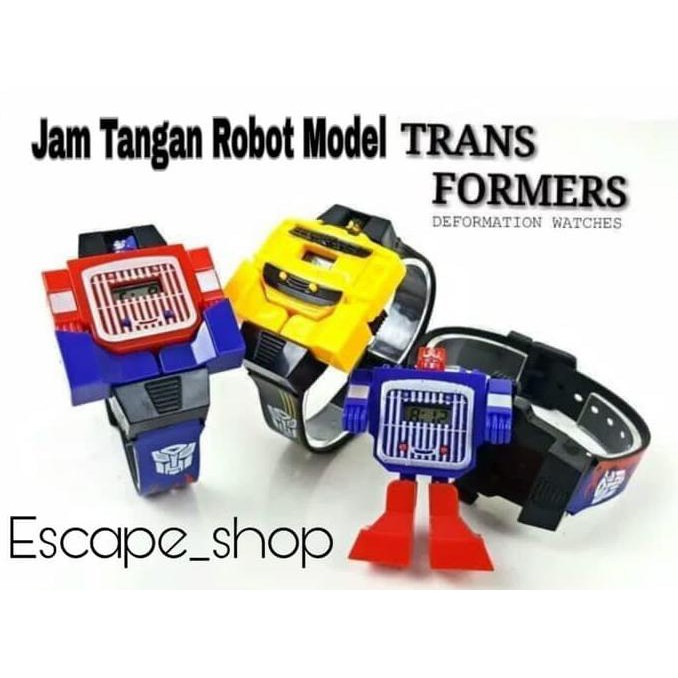 Jual Jam Tangan Anak Robot Transformers - Jam Robot Model Transformers ...