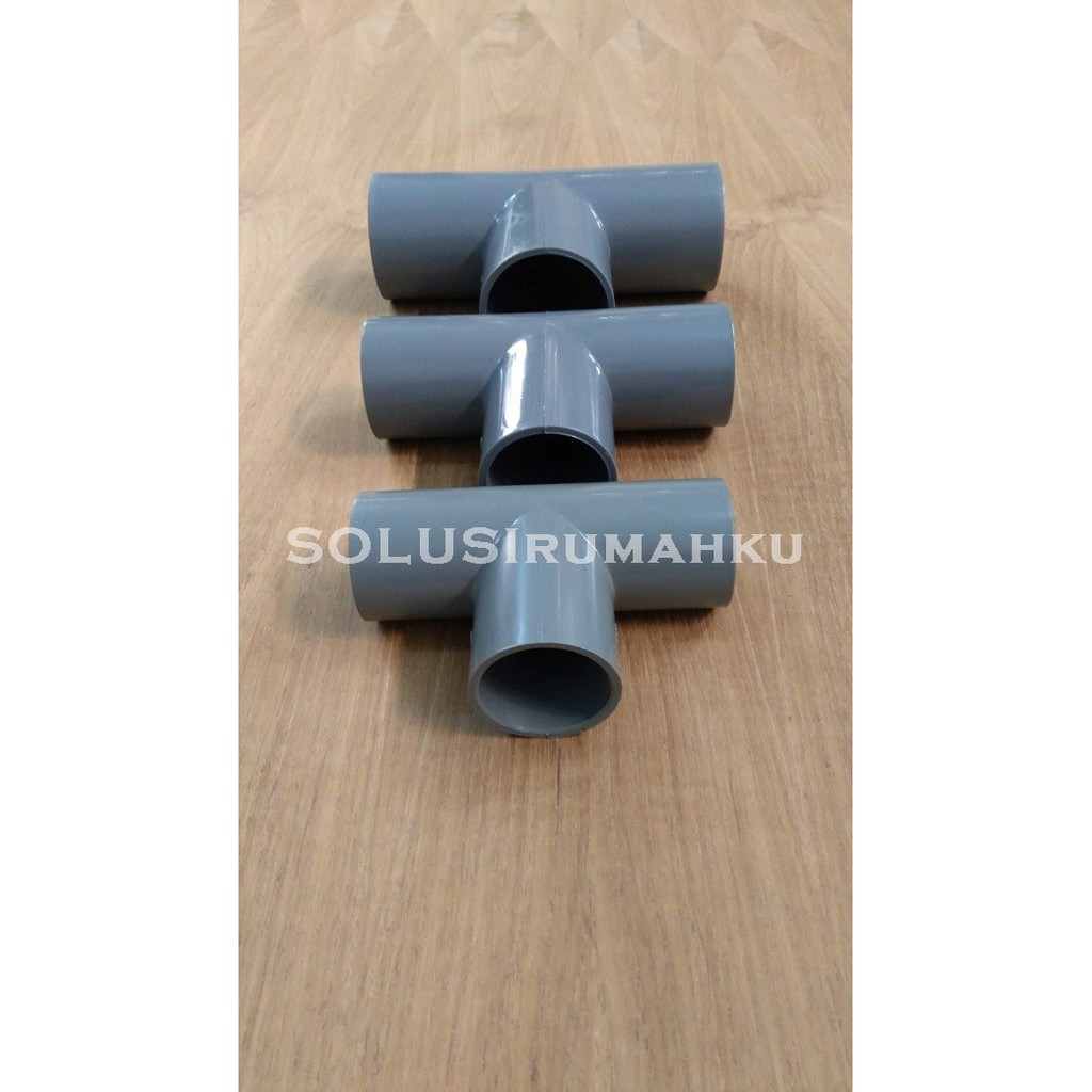 Jual Tee PVC AW 1 1/4" Socket Soket Sok Cabang Tiga T PVC 11/4 Inch ...